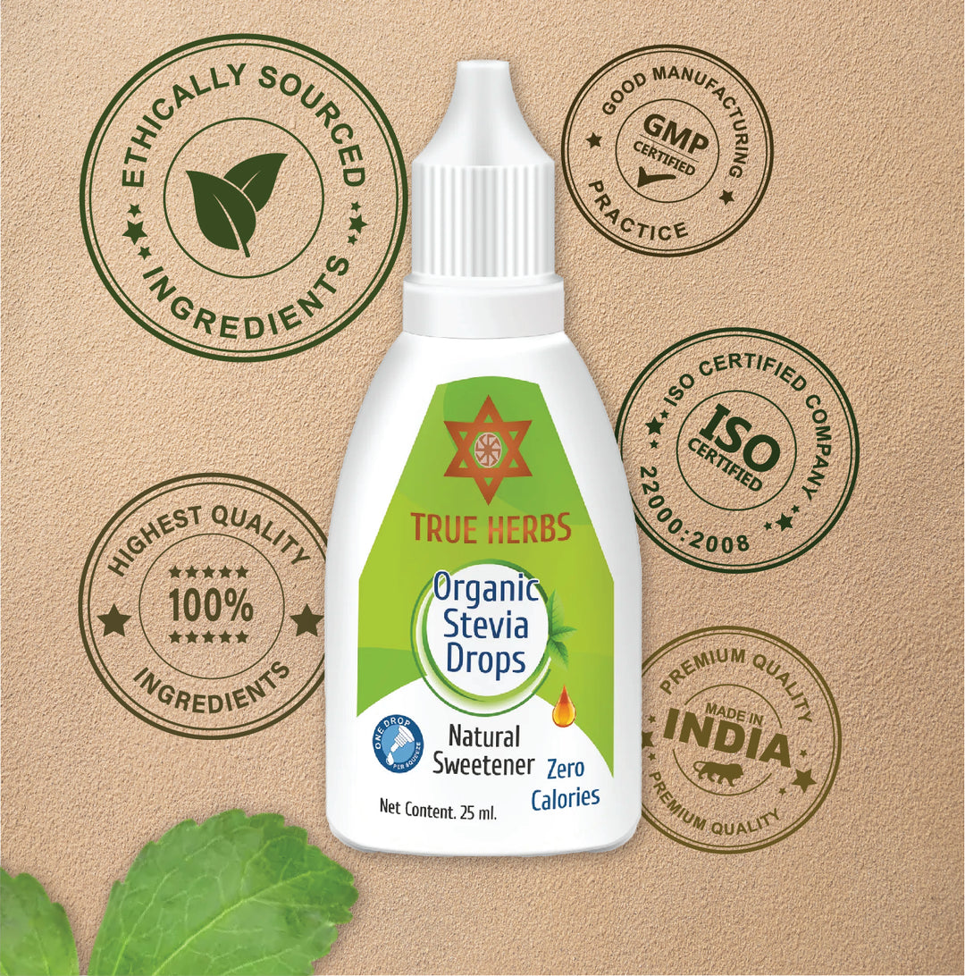 True Herbs Organic Stevia Drops 25 ml – Suwasthi India