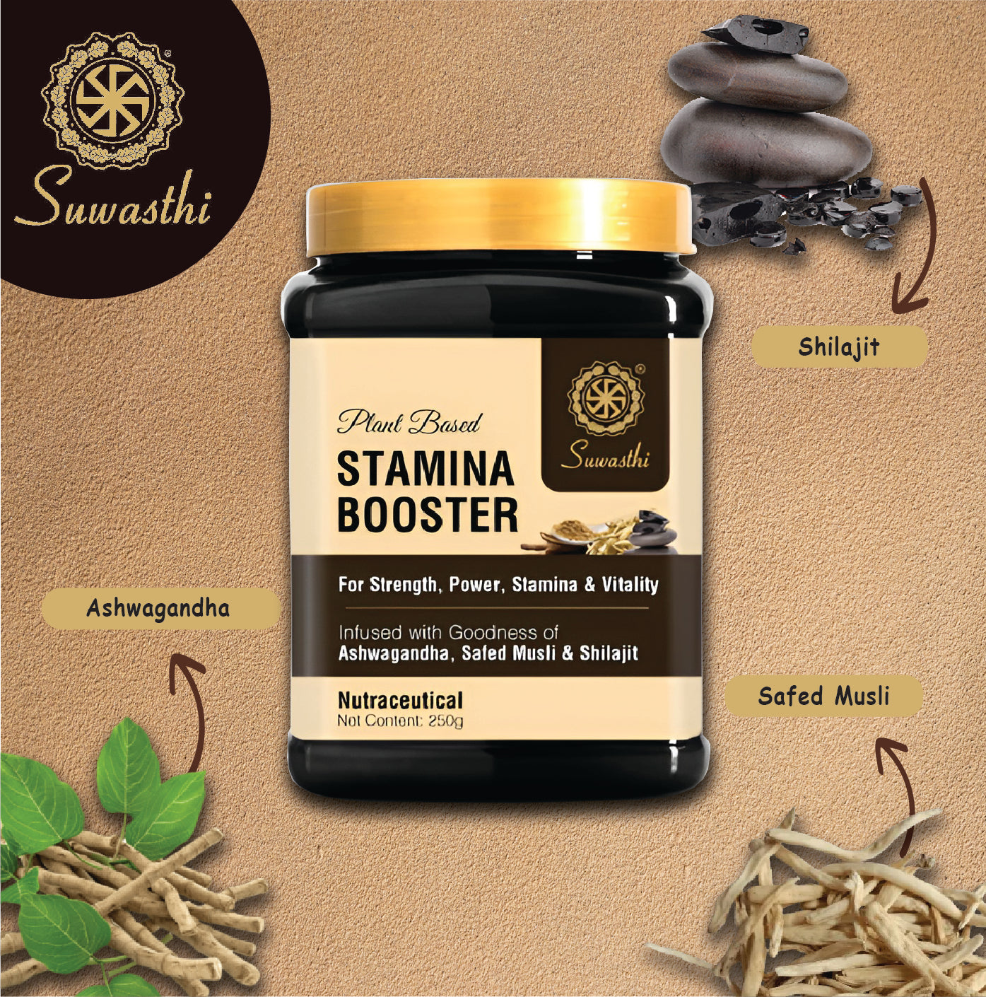 Suwasthi Stamina Booster - 250 gm – Suwasthi India