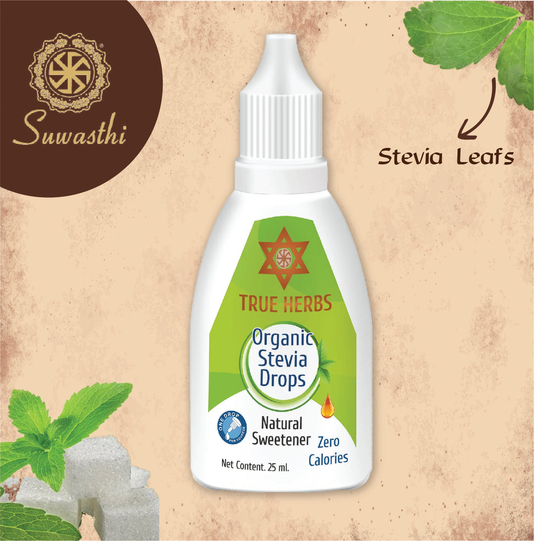 True Herbs Organic Stevia Drops 25 ml – Suwasthi India