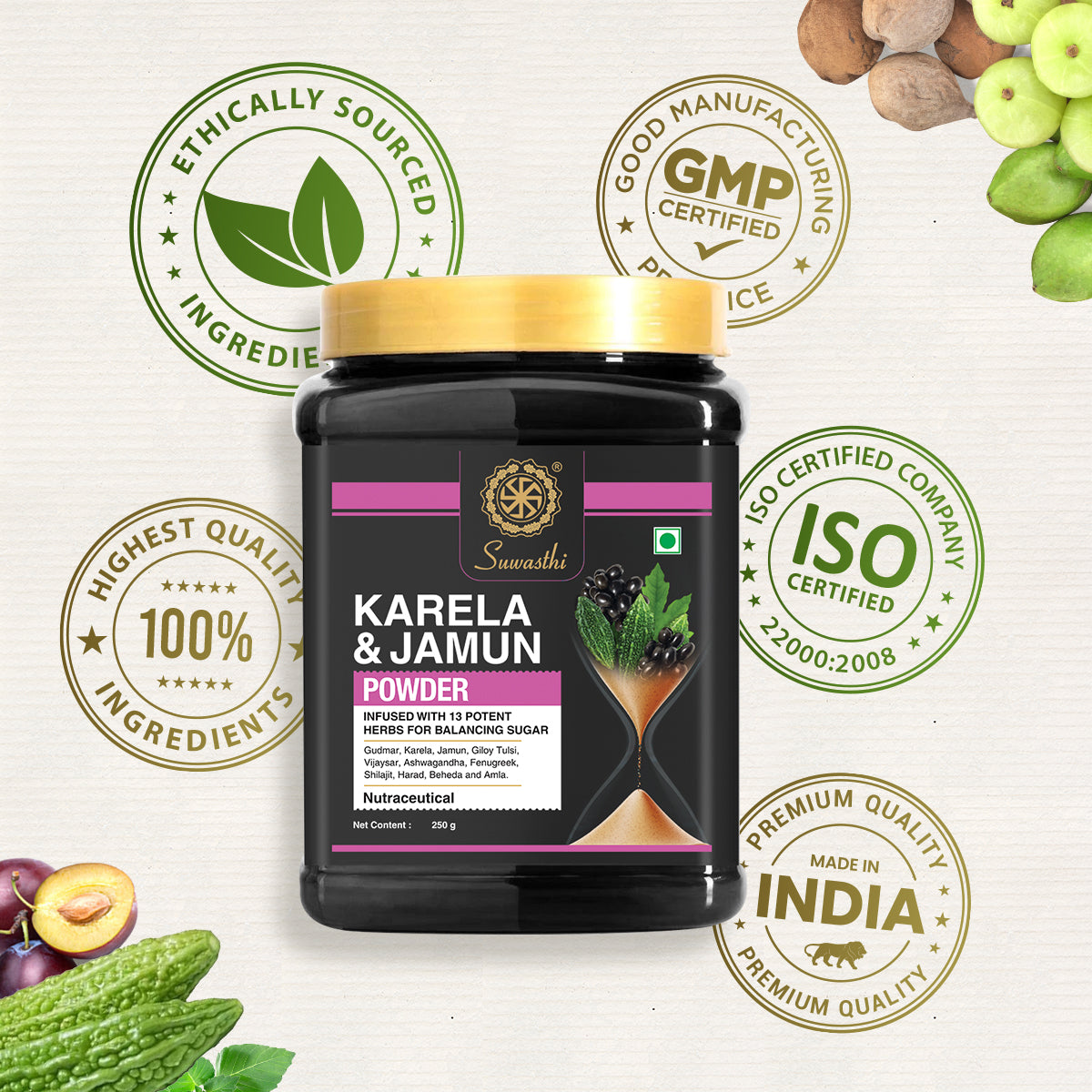 Suwasthi Karela Jamun Powder – suwasthiStore